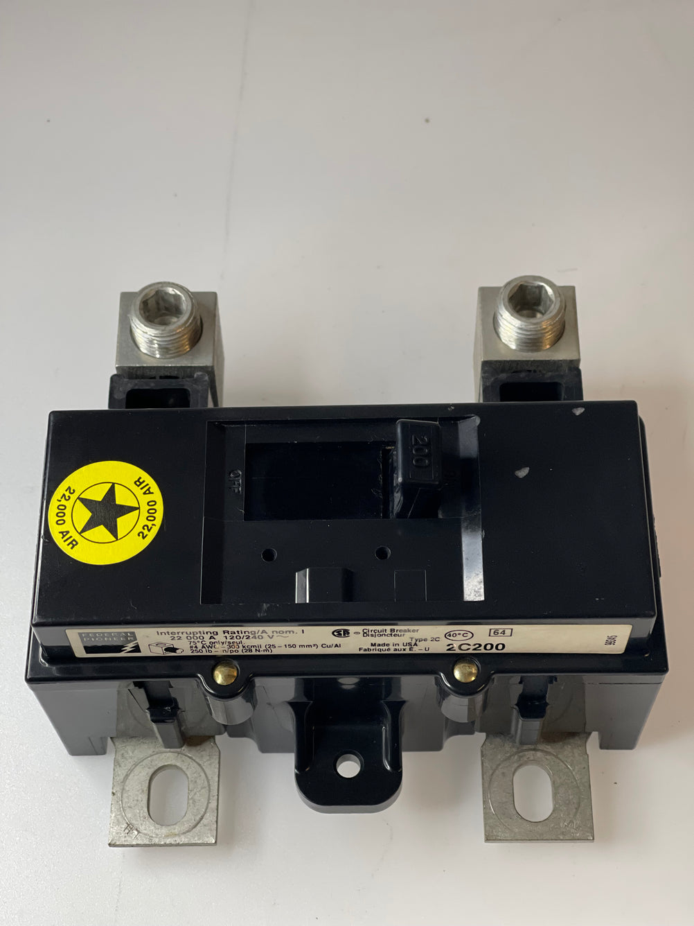 2C200 200AMP MAIN BREAKER FEDERAL PIONEER ,FPE