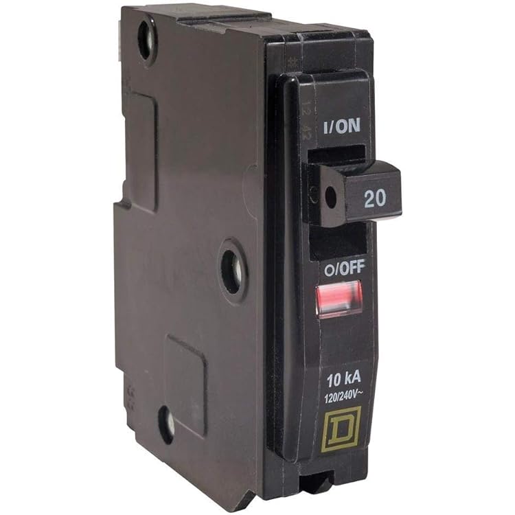 QO120 SQ D , SINGLE POLE 20 AMP SQUARE D CIRCUIT BREAKER CLIP ON